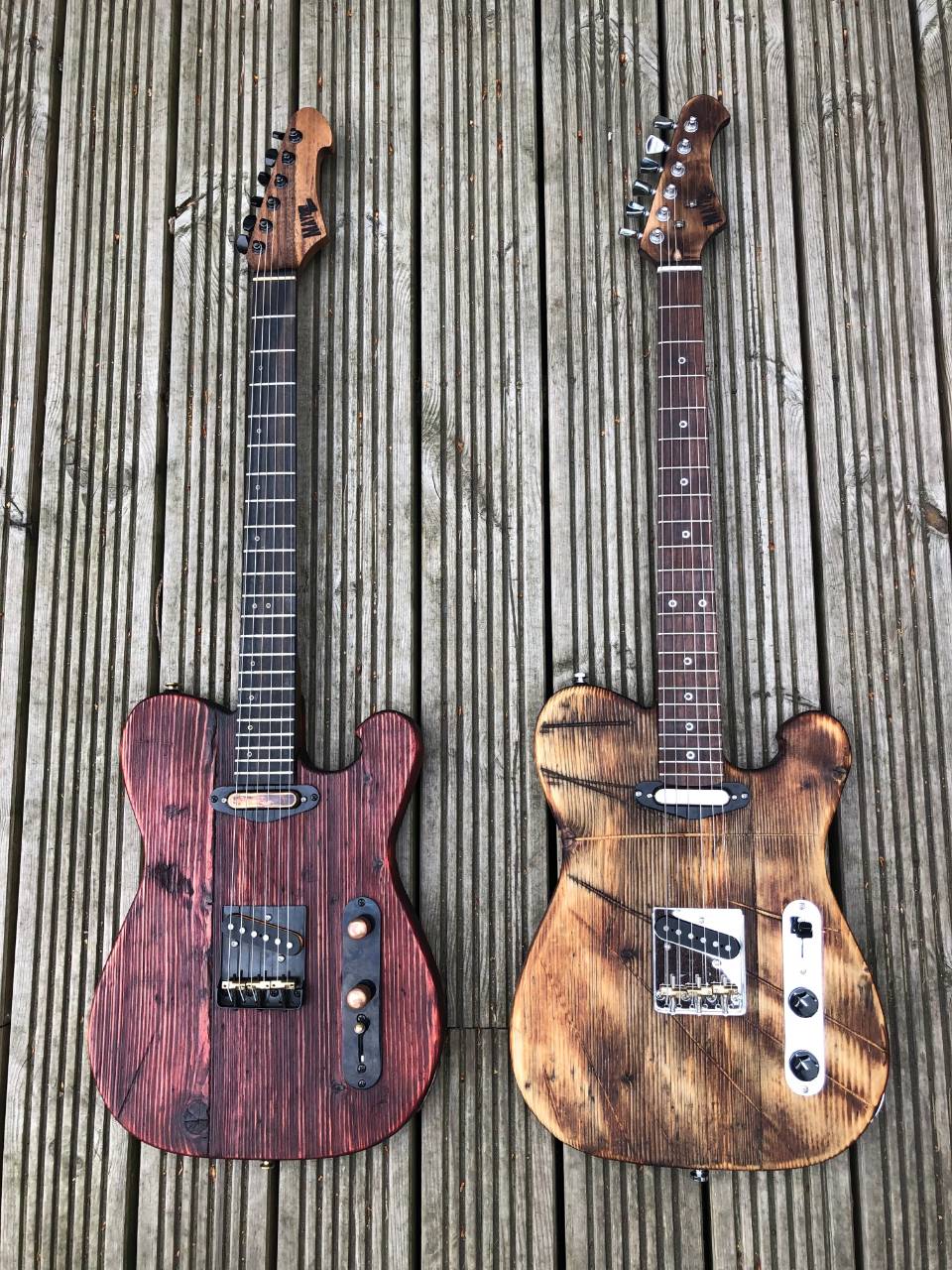 This Weathered Custom Guitar Was Fully Made From Reclaimed And Recycled ...