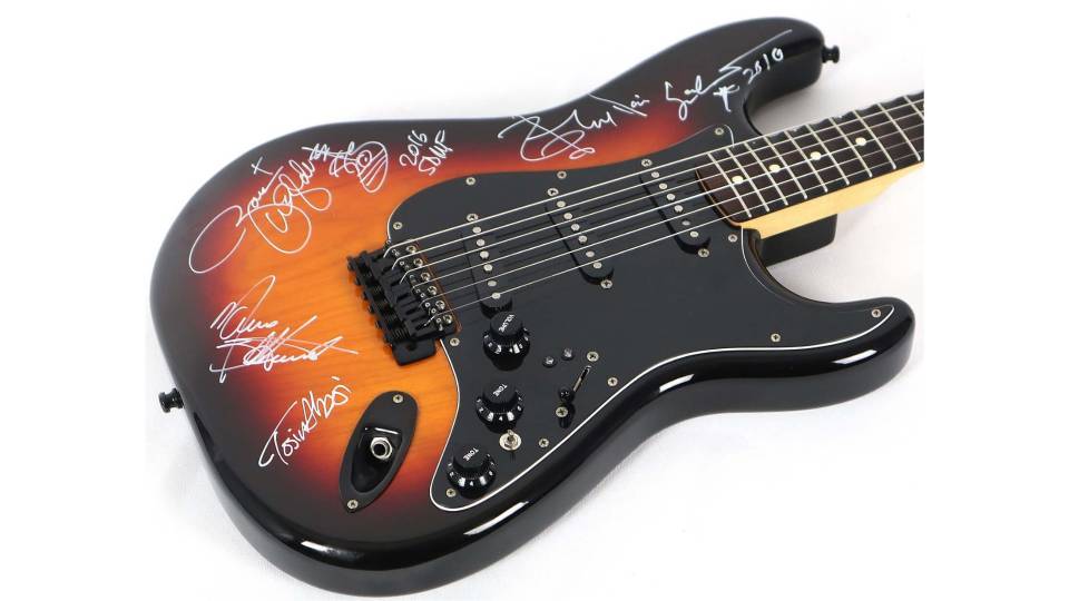 Steve Vai's Childhood Practice Setup and Autographed Fender ...