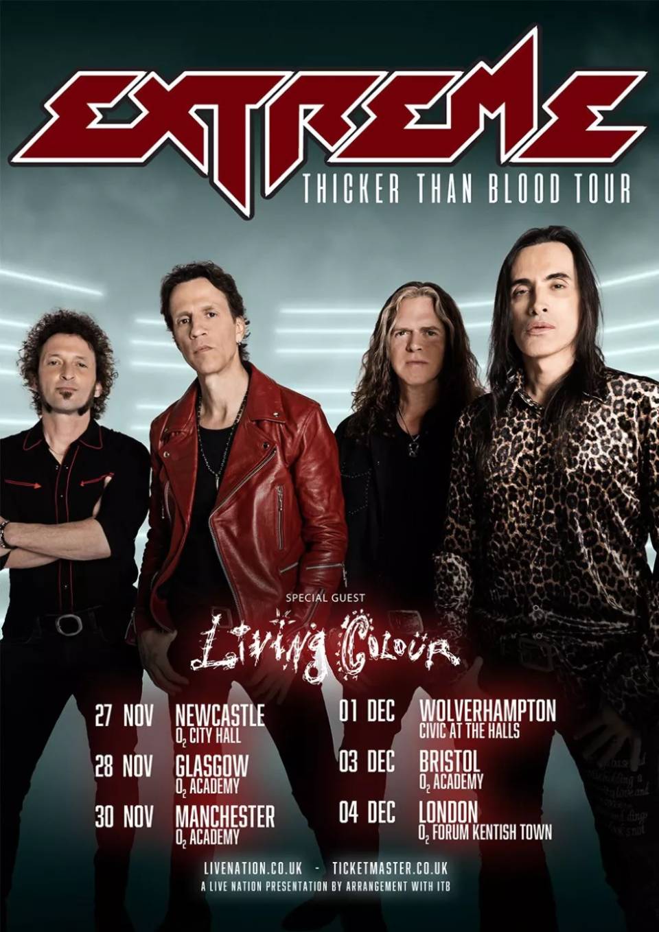 Extreme Announce First UK Tour in 6 Years, Living Colour Are Supporting ...