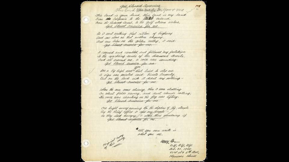 The Story of Lost Verses in Woody Guthrie's 'This Land Is Your Land ...