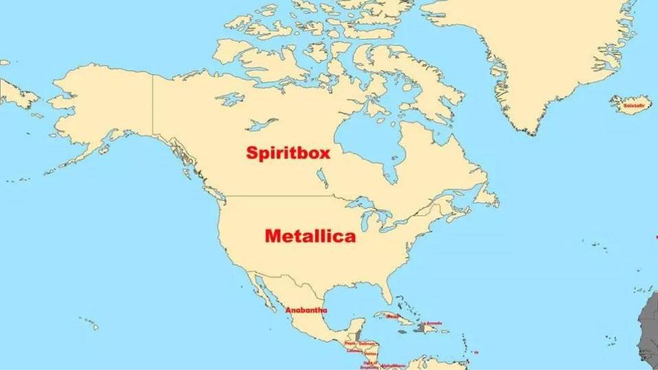 Here's a Map of the Most Popular Metal Bands from Every Country ...
