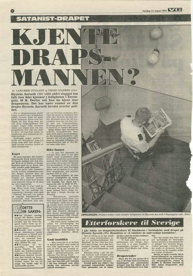 A Brief History Of The Early Norwegian Black Metal Scene. Part 1 ...