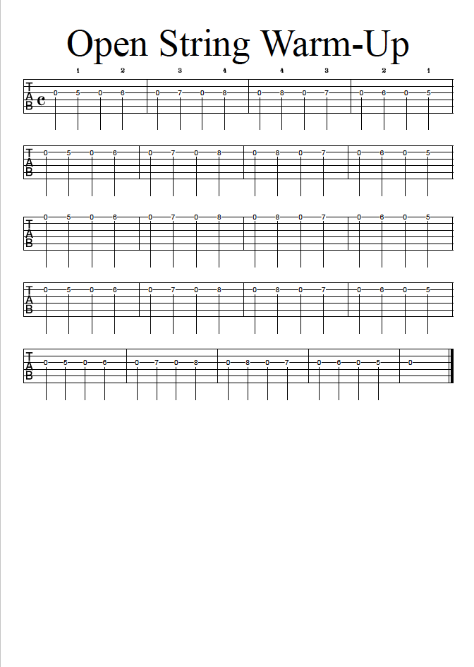Open String Warm-Up with George Salas | Ultimate Guitar