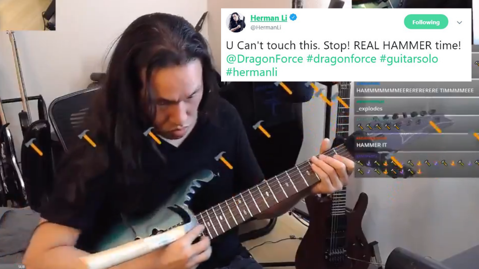 'Real Hammer Time': Watch DragonForce's Herman Li Play Guitar With a ...