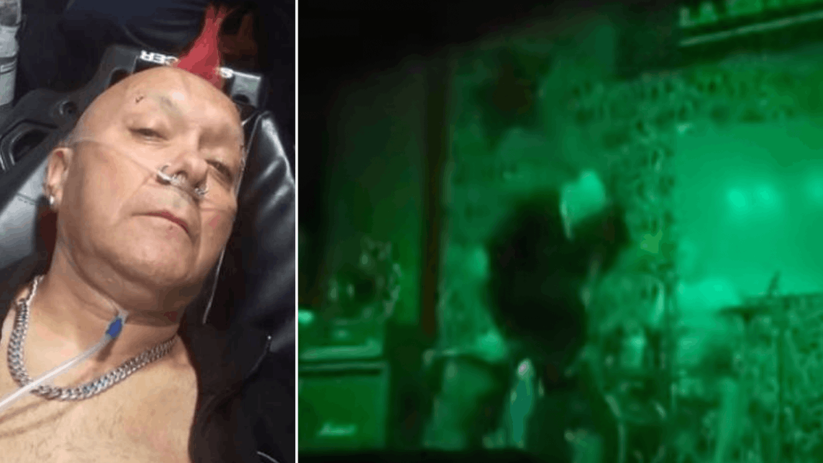 The Exploited Frontman Collapses on Stage After a Suspected Heart ...