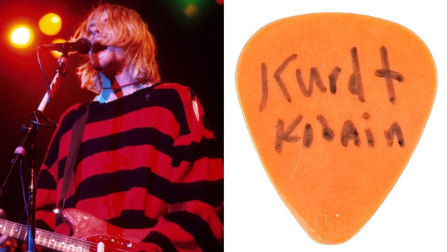 Guitar Pick Signed by Kurt Cobain Became Most Expensive Pick Ever Sold ...