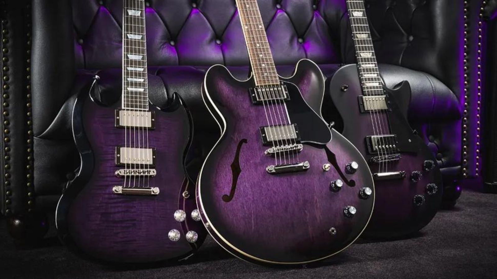 Gibson Releases New Dark Purple Burst Finish for 3 Classic Guitars ...