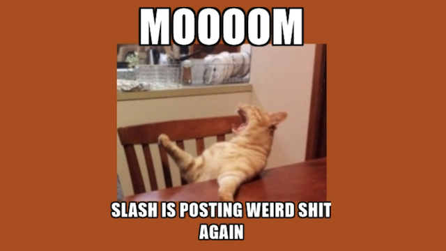 Slash Celebrates Axl Rose's Birthday By Posting Weird Shit on Facebook ...