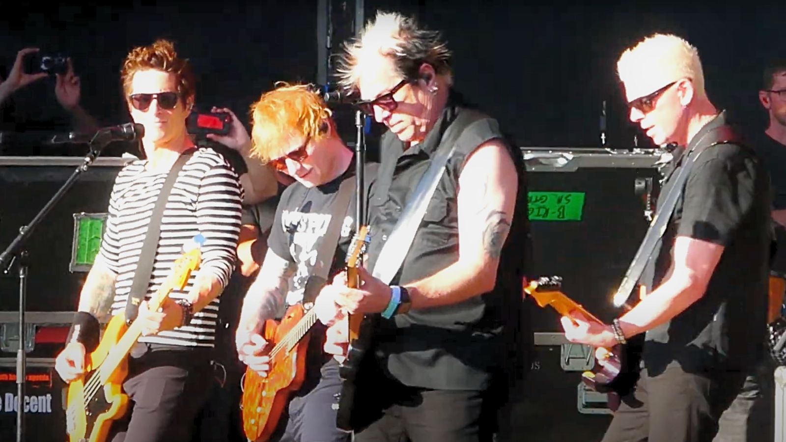 Ed Sheeran Picks Up Electric Guitar and Joins The Offspring at Recent ...