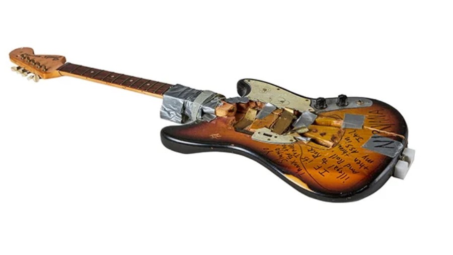 Kurt Cobain's 1989 Destroyed Guitar Sold at a Popular Auction For ...