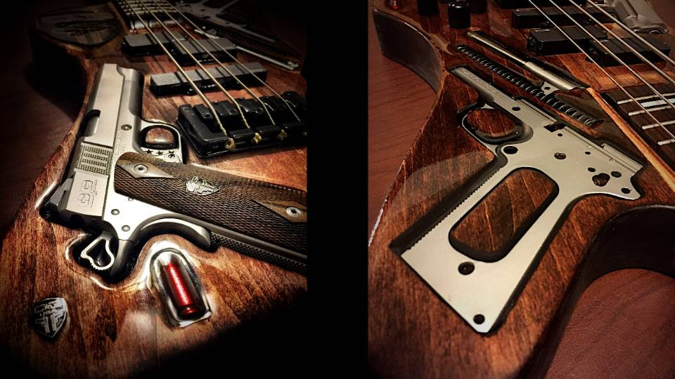 The Story of a Custom Bass With a Handgun Inlaid into The Body ...