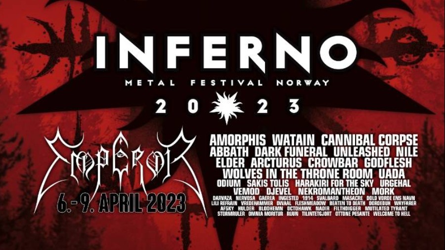 Emperor, Cannibal Corpse, Godflesh, Amorphis, Watain, Nile, Etc ...