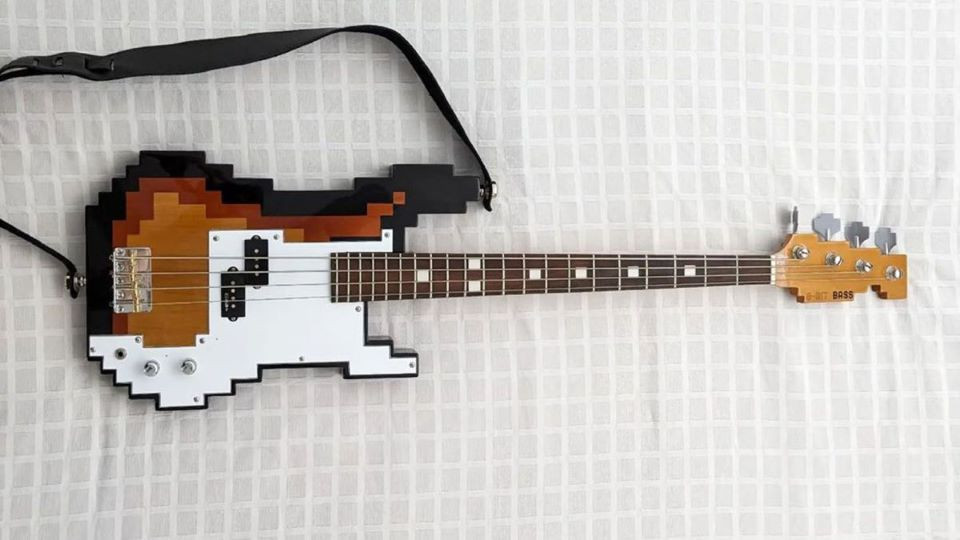 Luthier Builds Minecraft-Inspired Pixelated '8-Bit Bass' | Ultimate Guitar